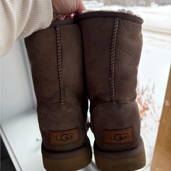 UGG | Shoes | Ugg Classic Short Leather Brownstone Boots Womens | Poshmark